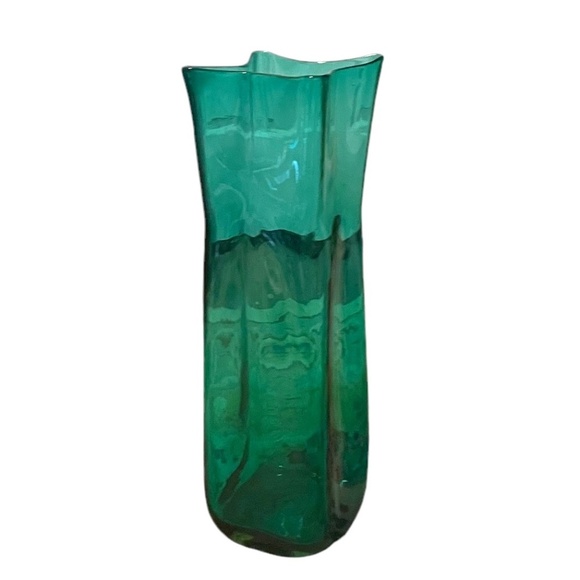 BLENKO | Accents | Blenko Antique Green Paper Bag Shape Floor Vase ...